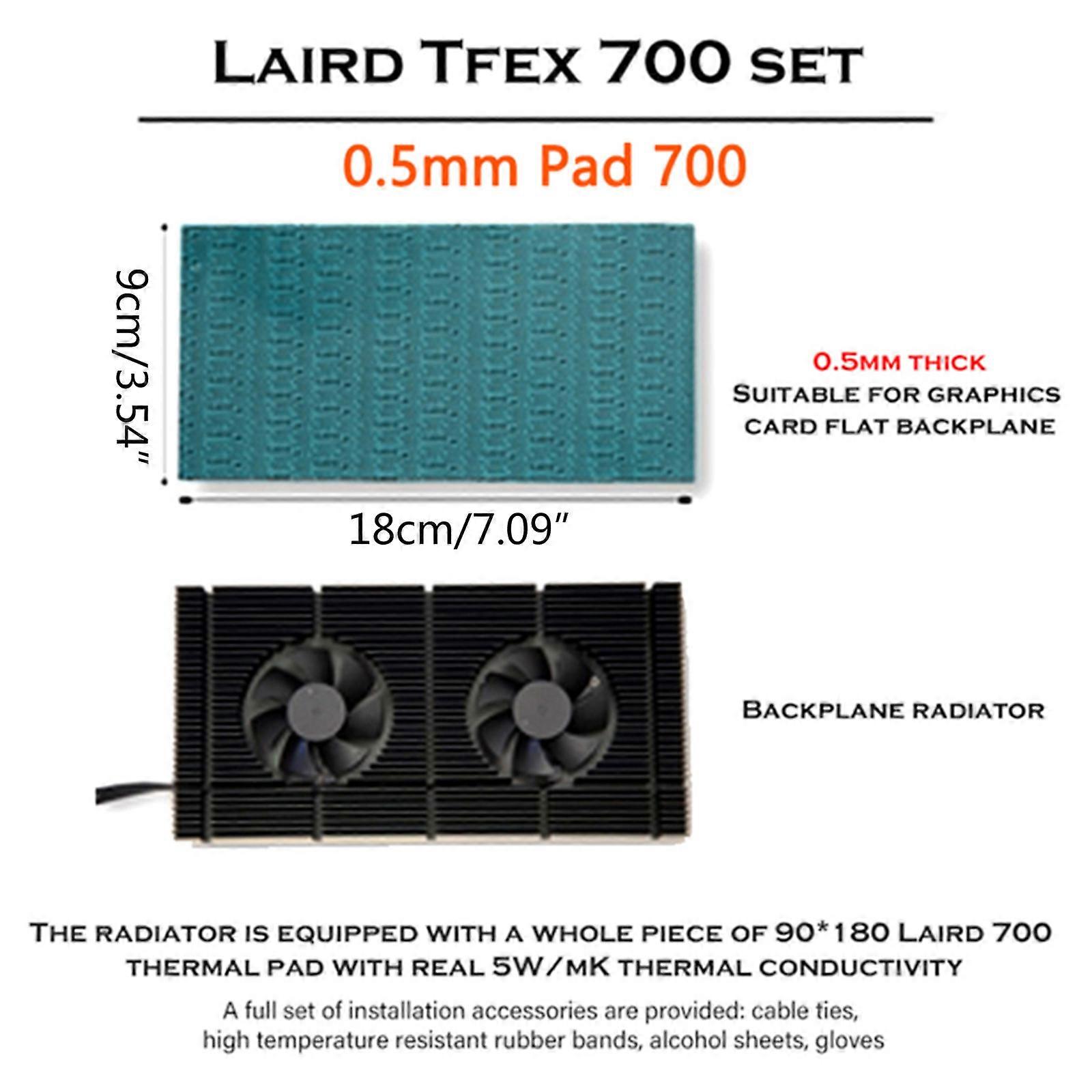 Aluminium GPU Backplate Panel Kylfläns + Dubbel PWM-fläkt för RTX 3090 ...