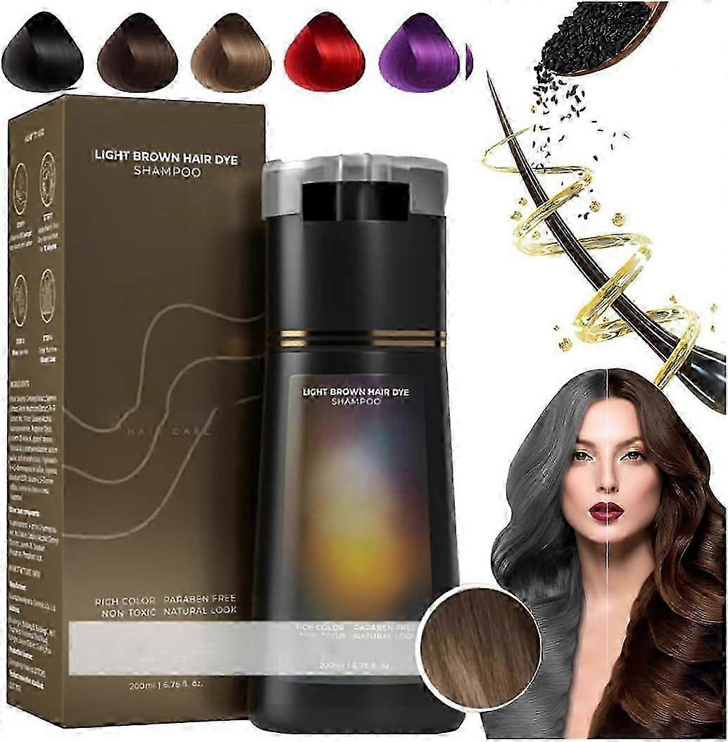 Hair Dye Shampoo, 3 in 1 Instant Hair Dye Shampoo, Black Hair Dye ...