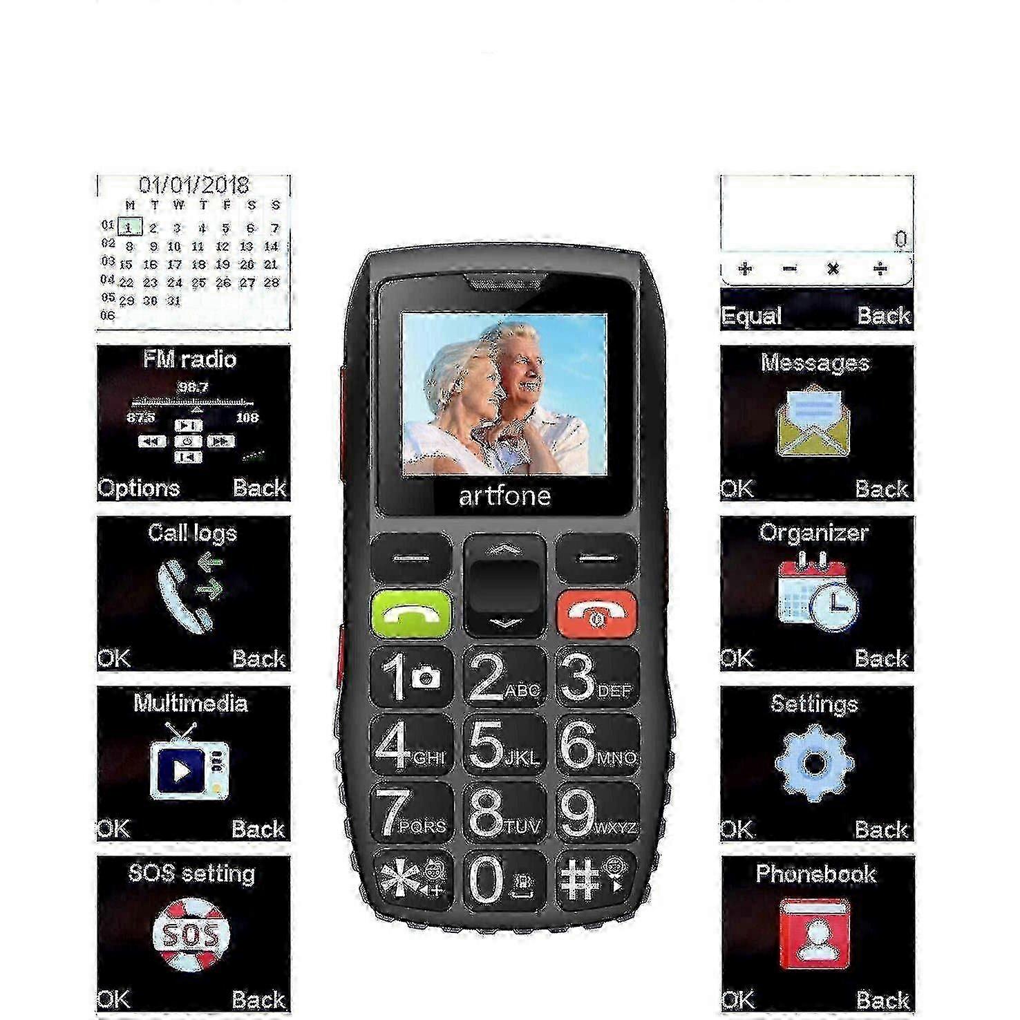 4g Mobile Phones For Elderly Senior Mobile Phones With Sos Button Big ...