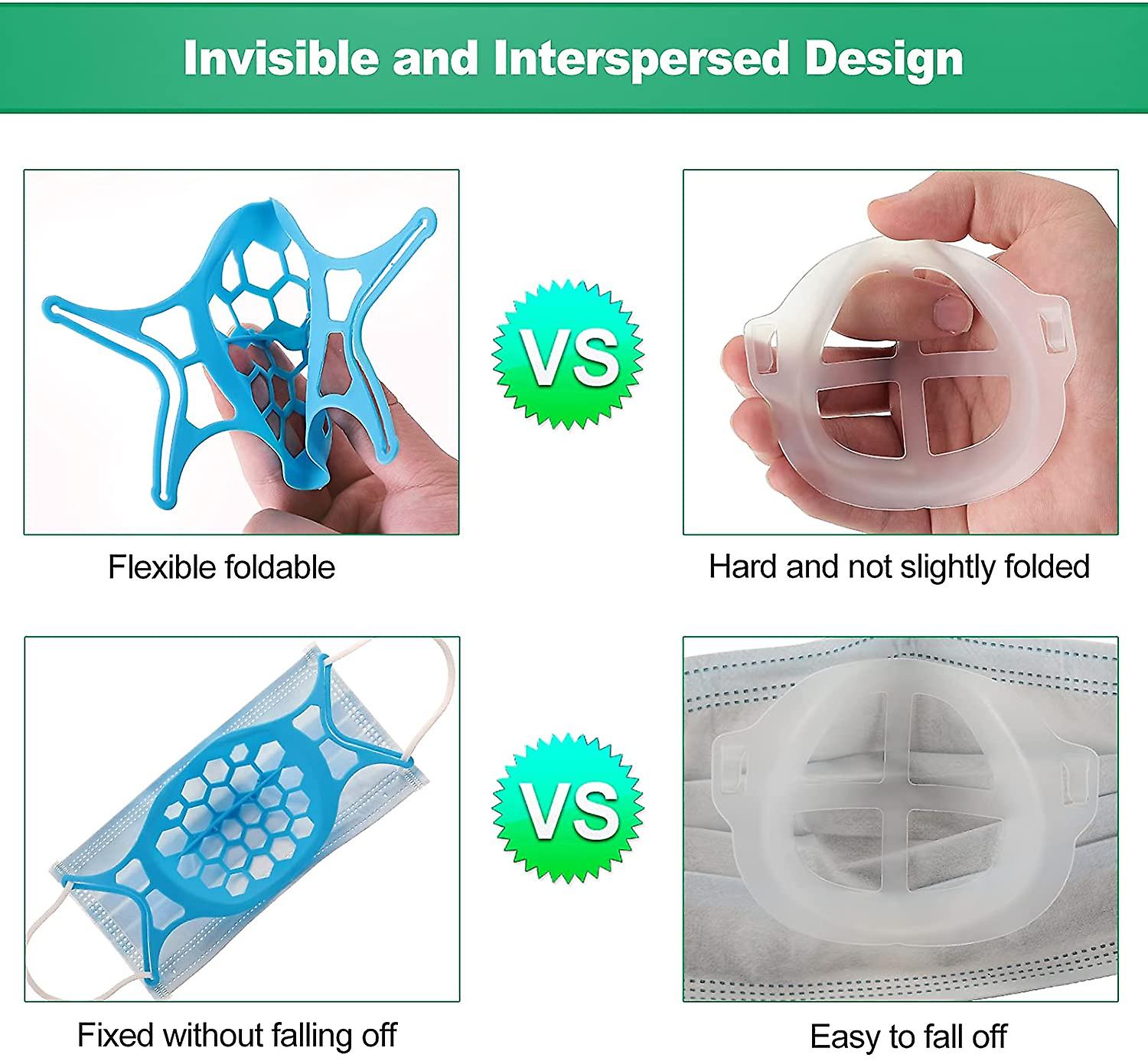 3D Face Mask Bracket Inner Support Frame Silicone Face Mask Internal ...