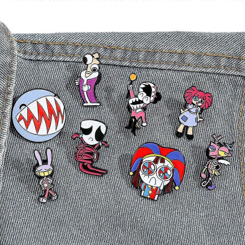 8 Pack The Amazing Digital Circus Enamel Brooch Pins Metal Lapel Pin ...
