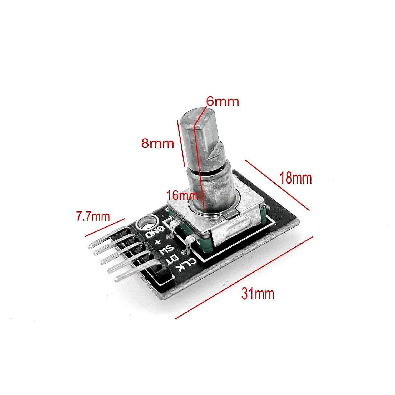 KY-040 Rotary Encoder 5 Pin 360 Degree Module with Push Button Switch ...