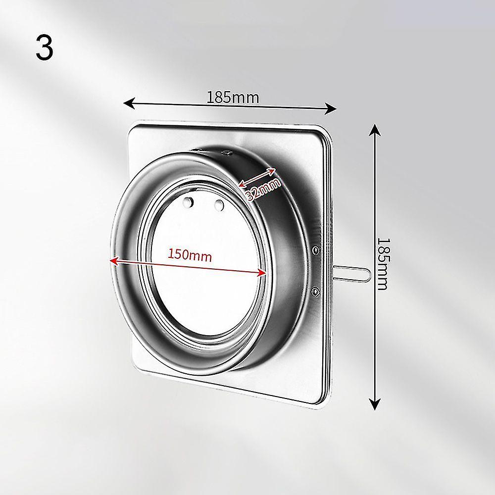 100-180mm Round Pipe Draft Blocker Backdraft Damper One Way Ventilation ...
