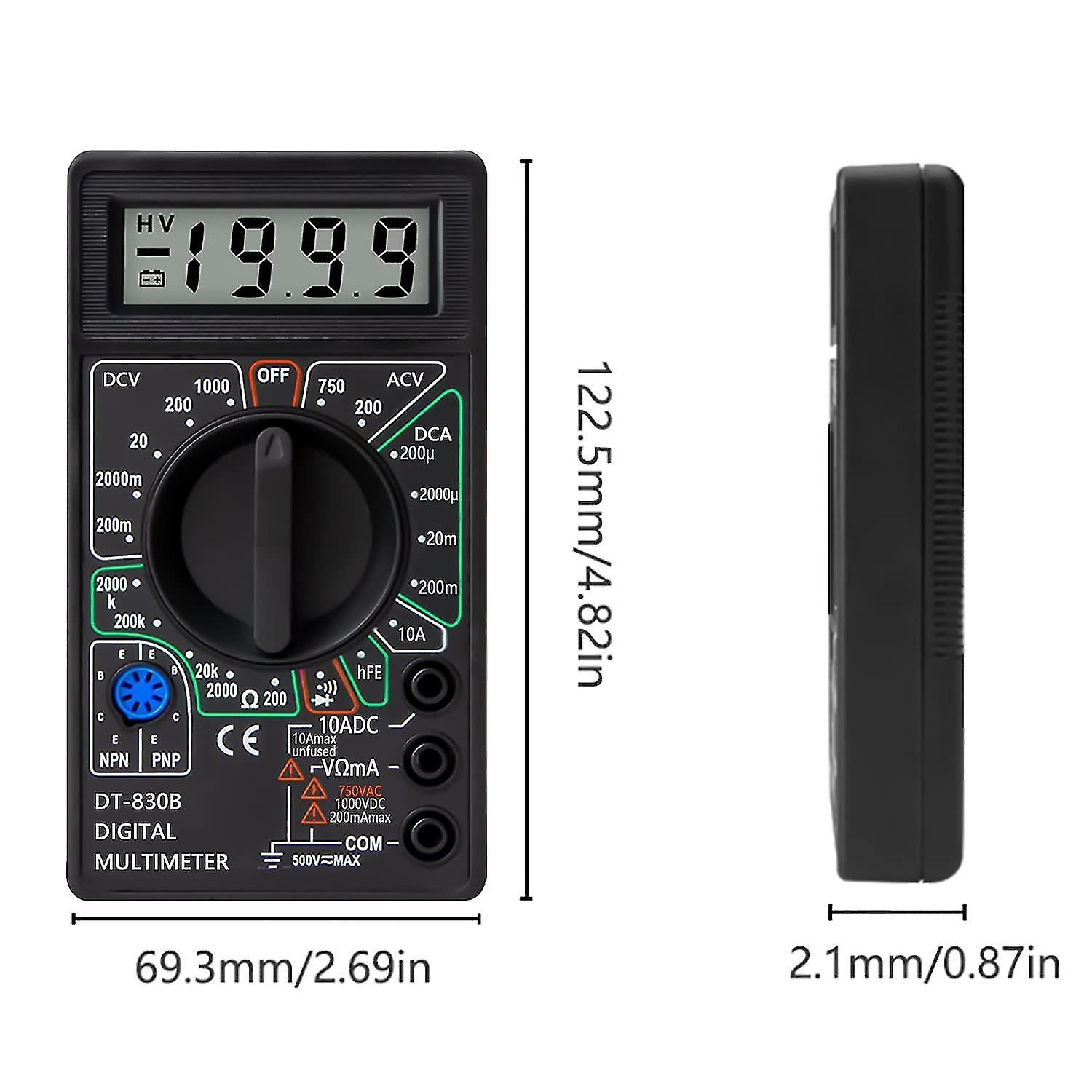 Professional Digital Multimeter, Polymeter For Measuring Continuity ...