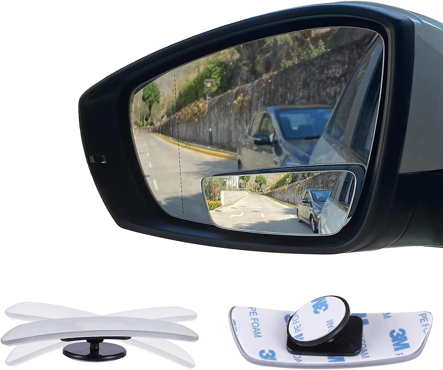 Blind Spot Mirror, Rectangular Shaped HD Glass Frameless Convex Rear ...