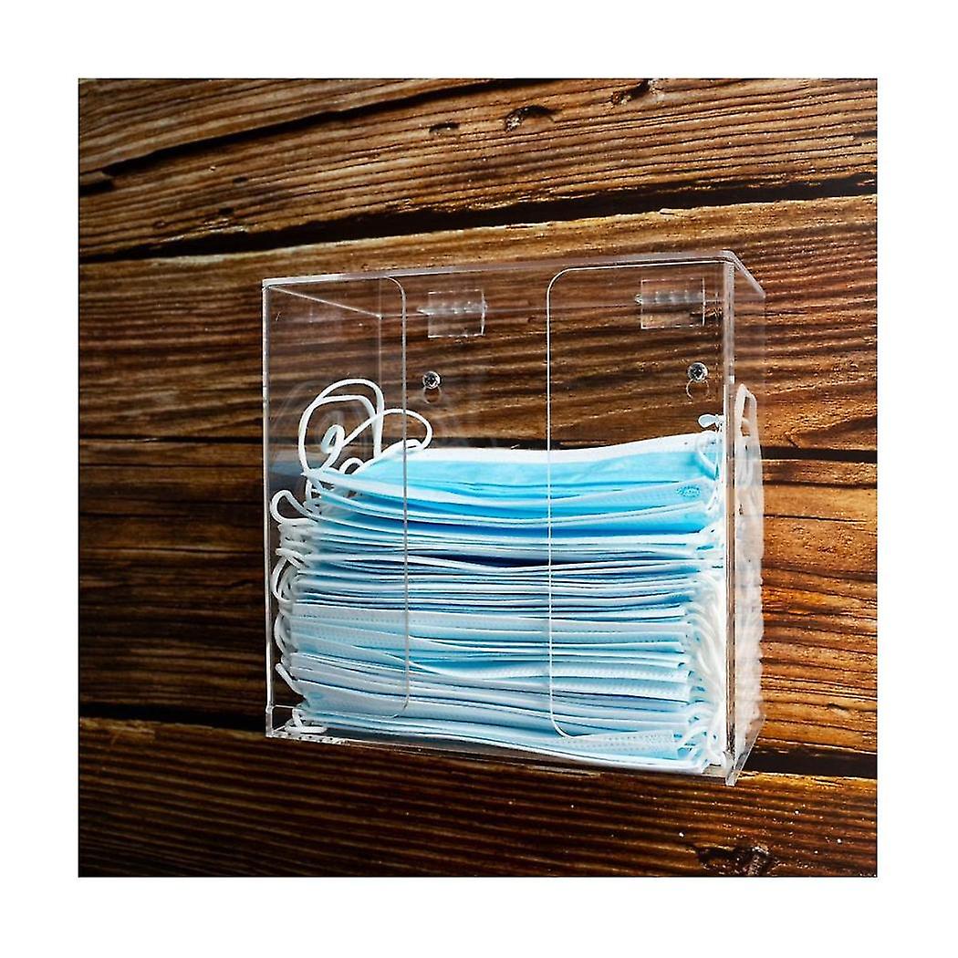 Face Mask Dispenser Box Acrylic Glove Holder Station With Lid For ...