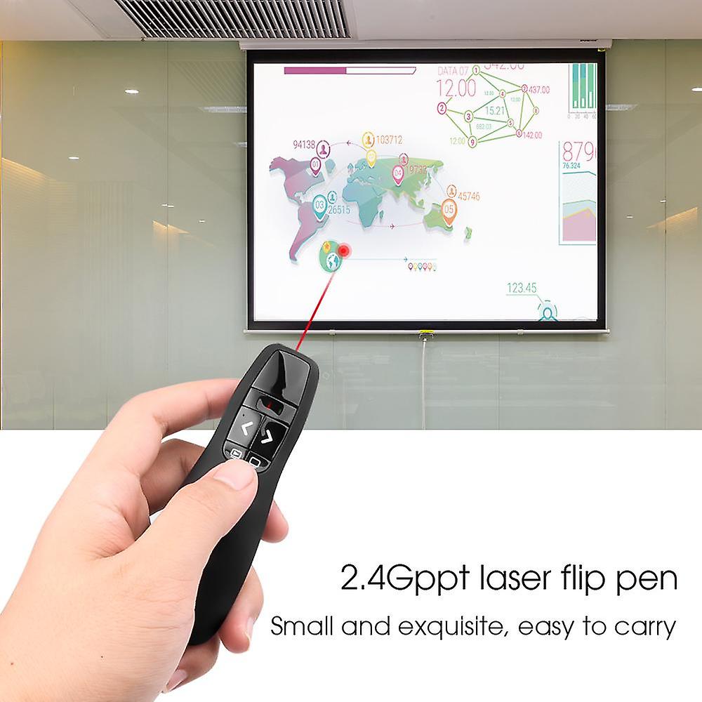 New R400 2.4Ghz USB Wireless Presenter Red Laser Pointer PPT Remote Control for Powerpoint ...