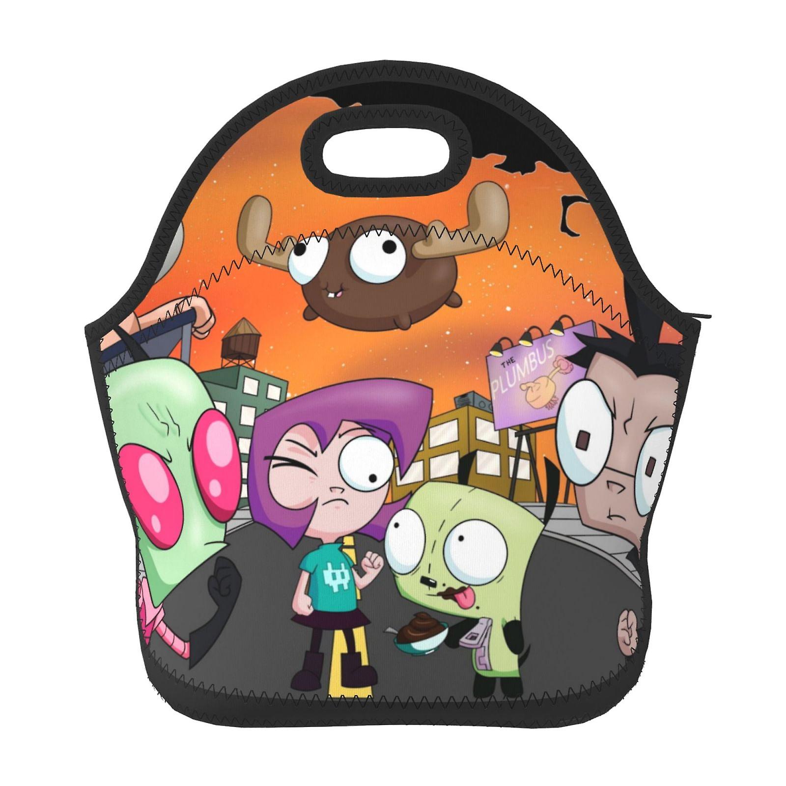 Dib Invader Zim Gaz Gir Reusable Lunch Bag Portable Insulated Lunchbag ...