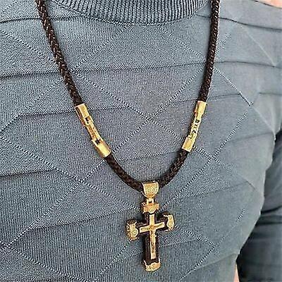 Elegant Handcrafted Rosary with Ornate Golden Crosses, Handmade Jesus ...