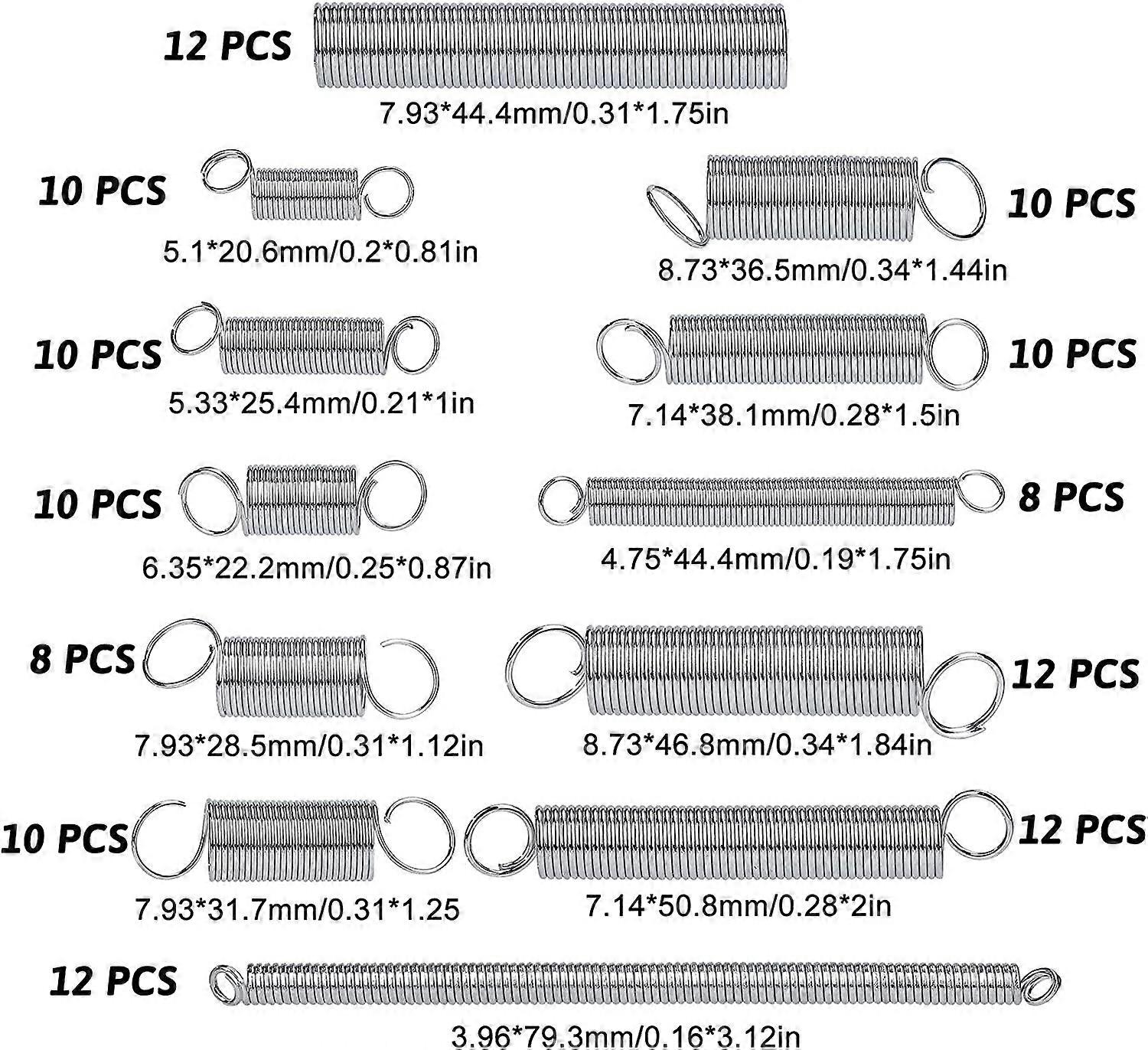 Nirvana Assortment of Compression and Extension Springs 20 Sizes Small ...