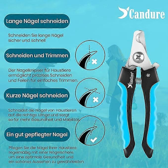 Candure professional claw scissors for dogs and cats with nail file ...