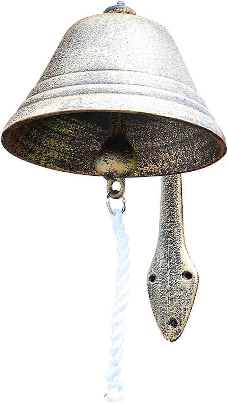 Vintage Cast Iron Wall Bell - Sturdy Wall Mounted Doorbell Holder, Hand ...