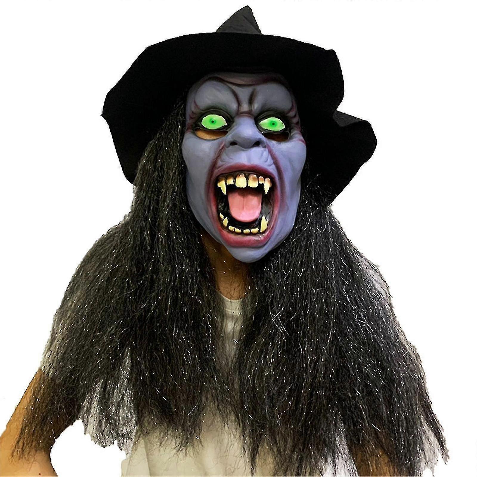 Cursed Witch Mask Scary Dracula Monster Halloween Costume Party Horror ...