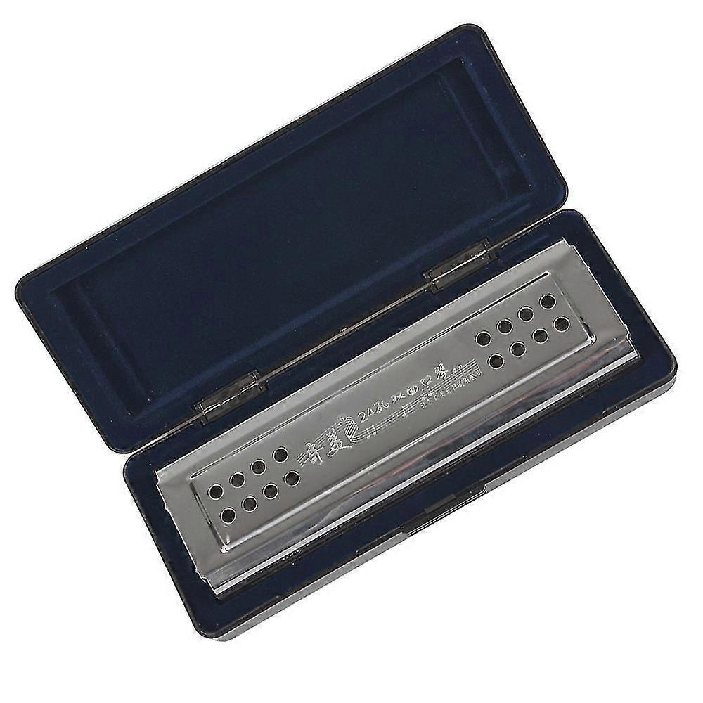2-in-1 Tremolo Harmonica Mouth Organ Dural Key Of C&g 24 Double Holes ...