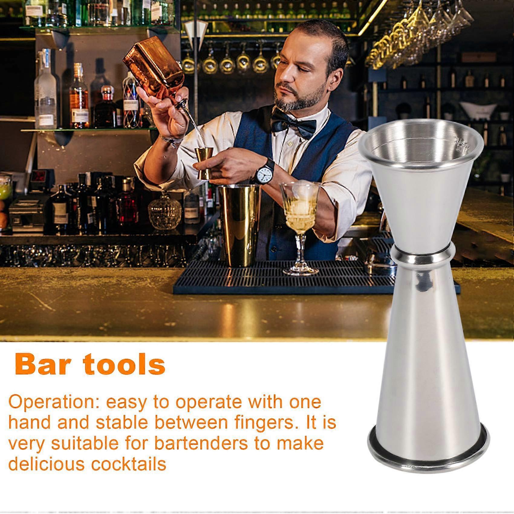 Jigger for Bartending, Double Cocktail Jigger Premium Stainless Steel Jigger Measuring Shot ...