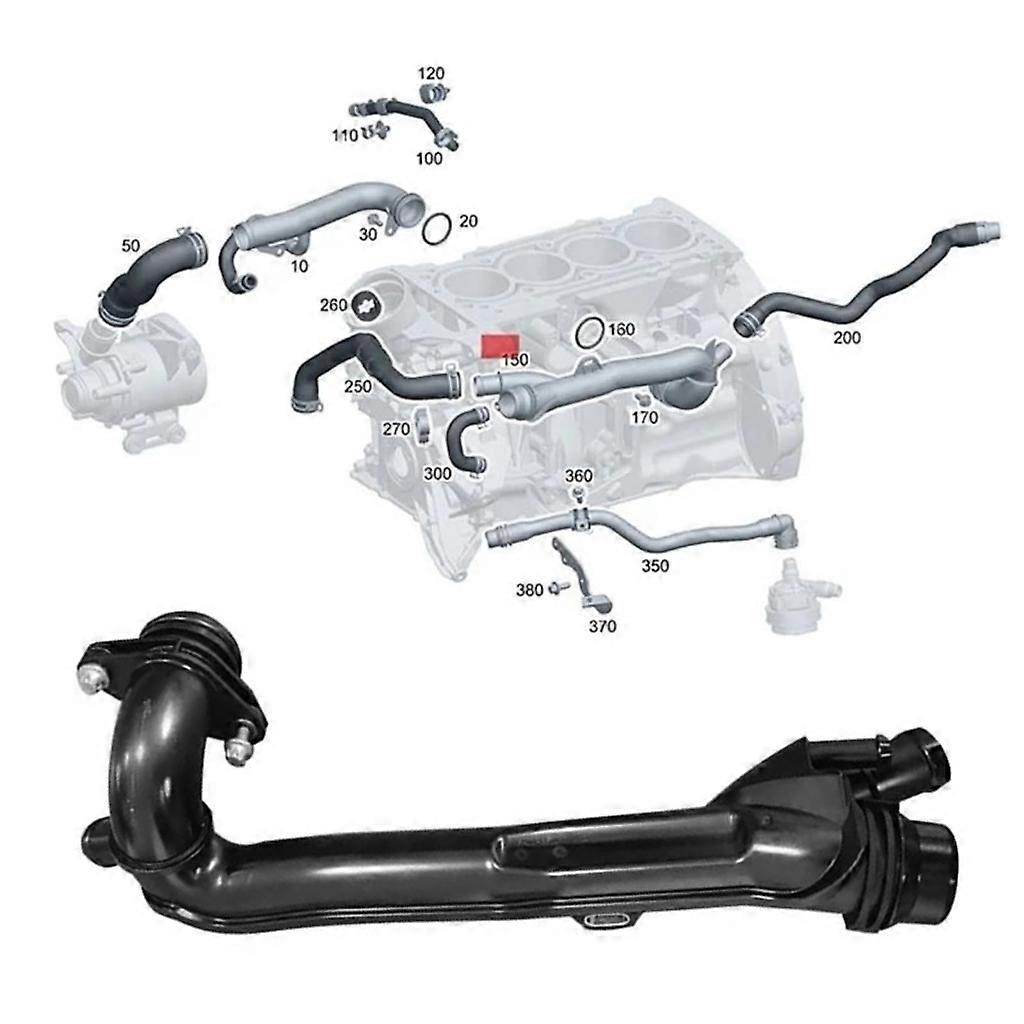 2642008600 Thermostat Coolant Pipe Line Tube for C200 C300 CLS350 ...