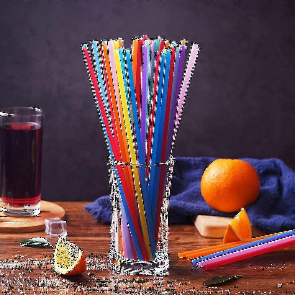 1000 Pcs Colorful Plastic Long Disposable Drinking Straws | Fruugo UK
