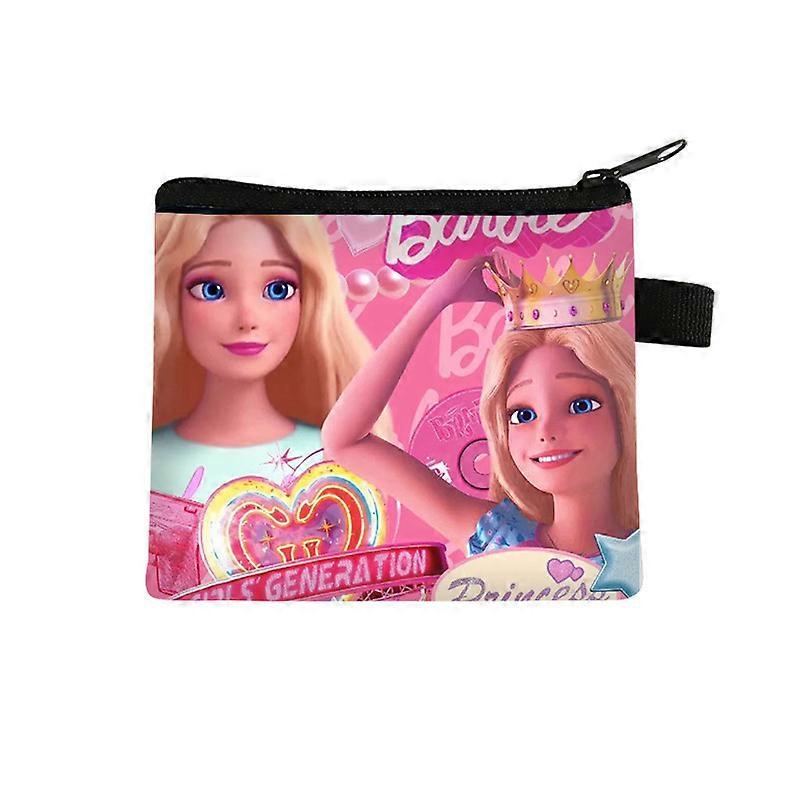 Kawaii Barbie Mini Coin Purse Anime Fashion Girls Portable Zipper Card ...