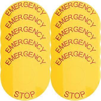 10Pcs Emergency Stop Label Decals Industrial Machinery Electrical ...