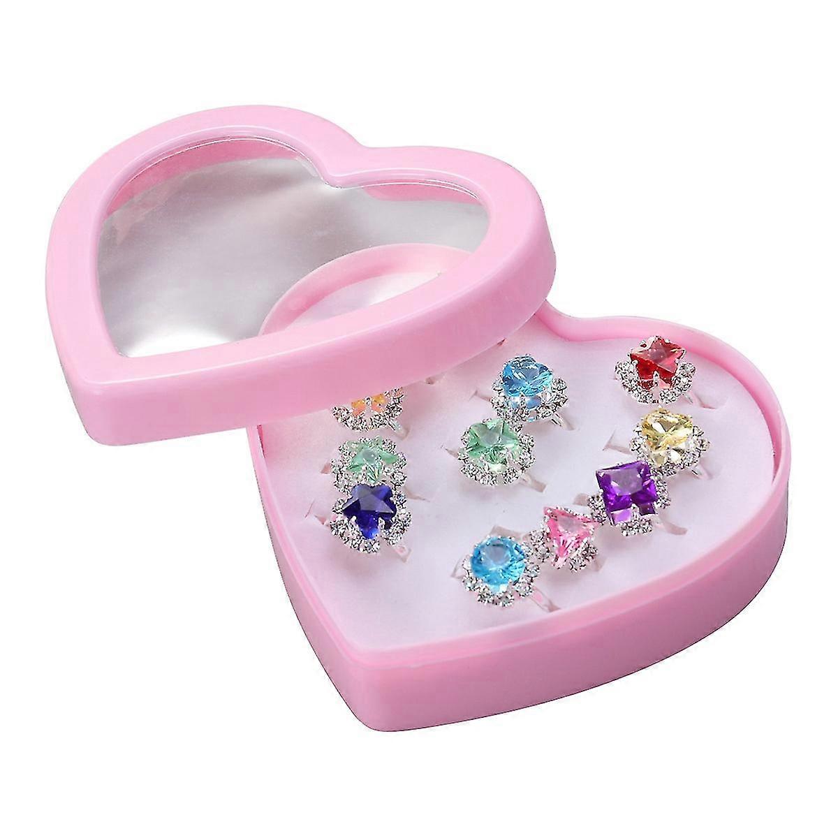 12 Pcs Boys' Clothing Sets Rings Girls Rings Teens Plastic Jewel Rings ...