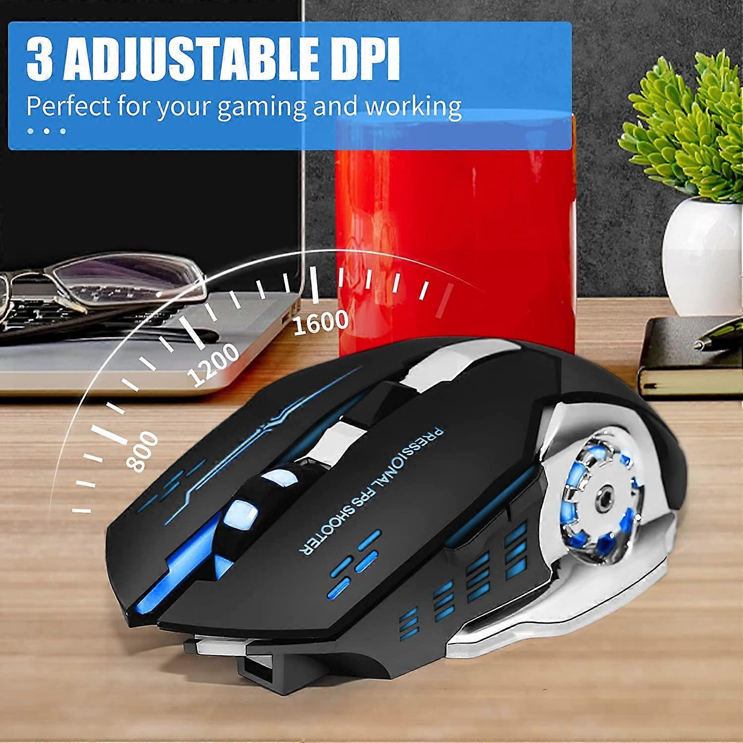 Wireless Gaming Mouse Bluetooth Mouse RGB Rechargeable 2.4G USB ...