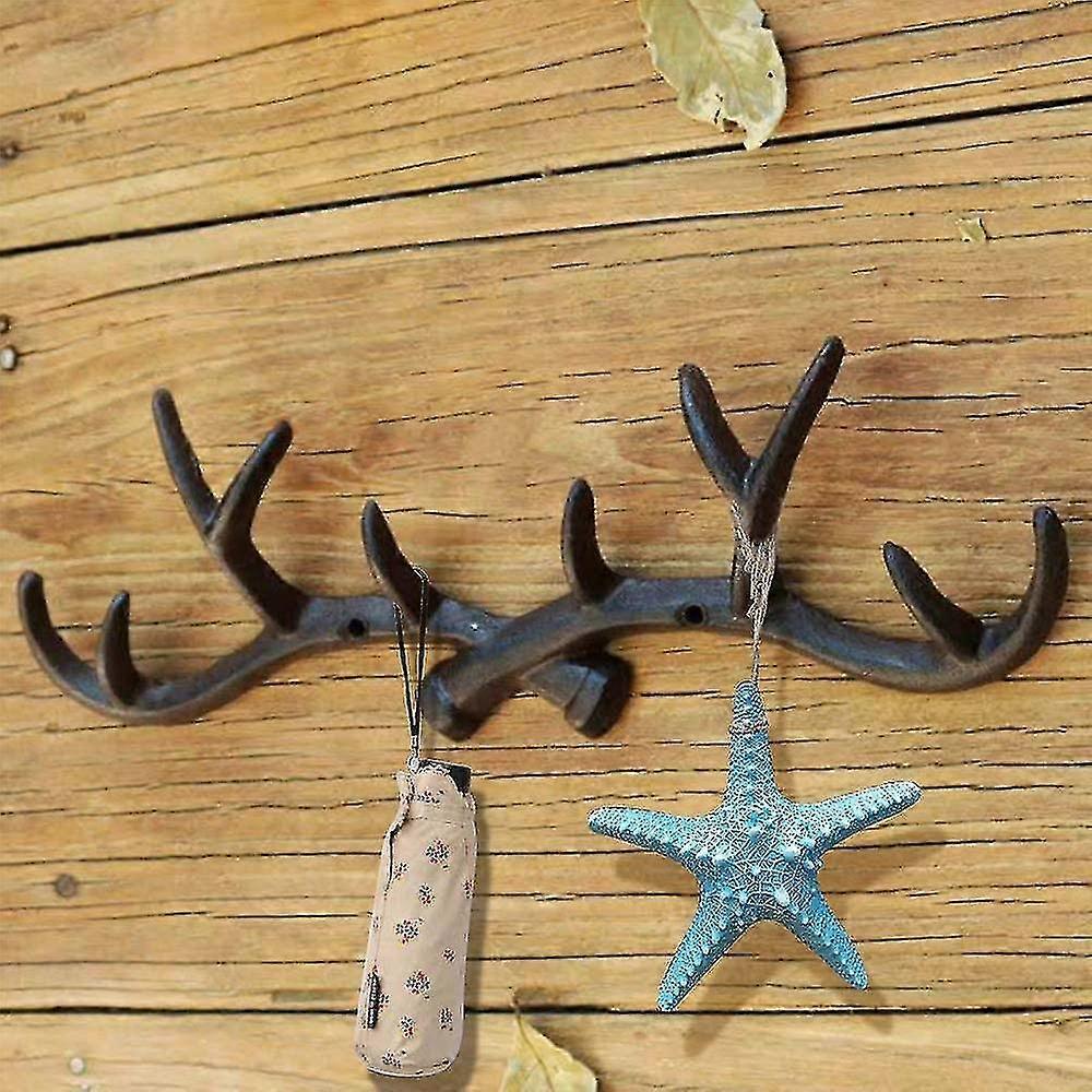 Deer Antler Hook, 34cm Vintage Brown Deer Antler Hook Has A Strong Load ...