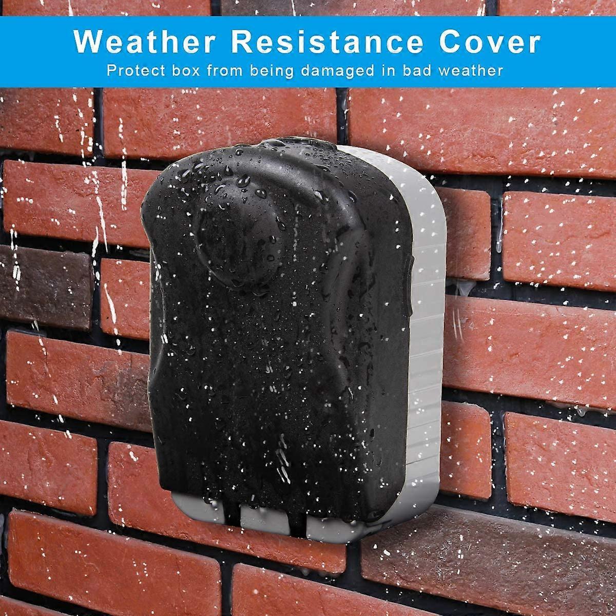 Secure Large Key Box with Code & Emergency Keys, Wall-Mounted Key Box ...