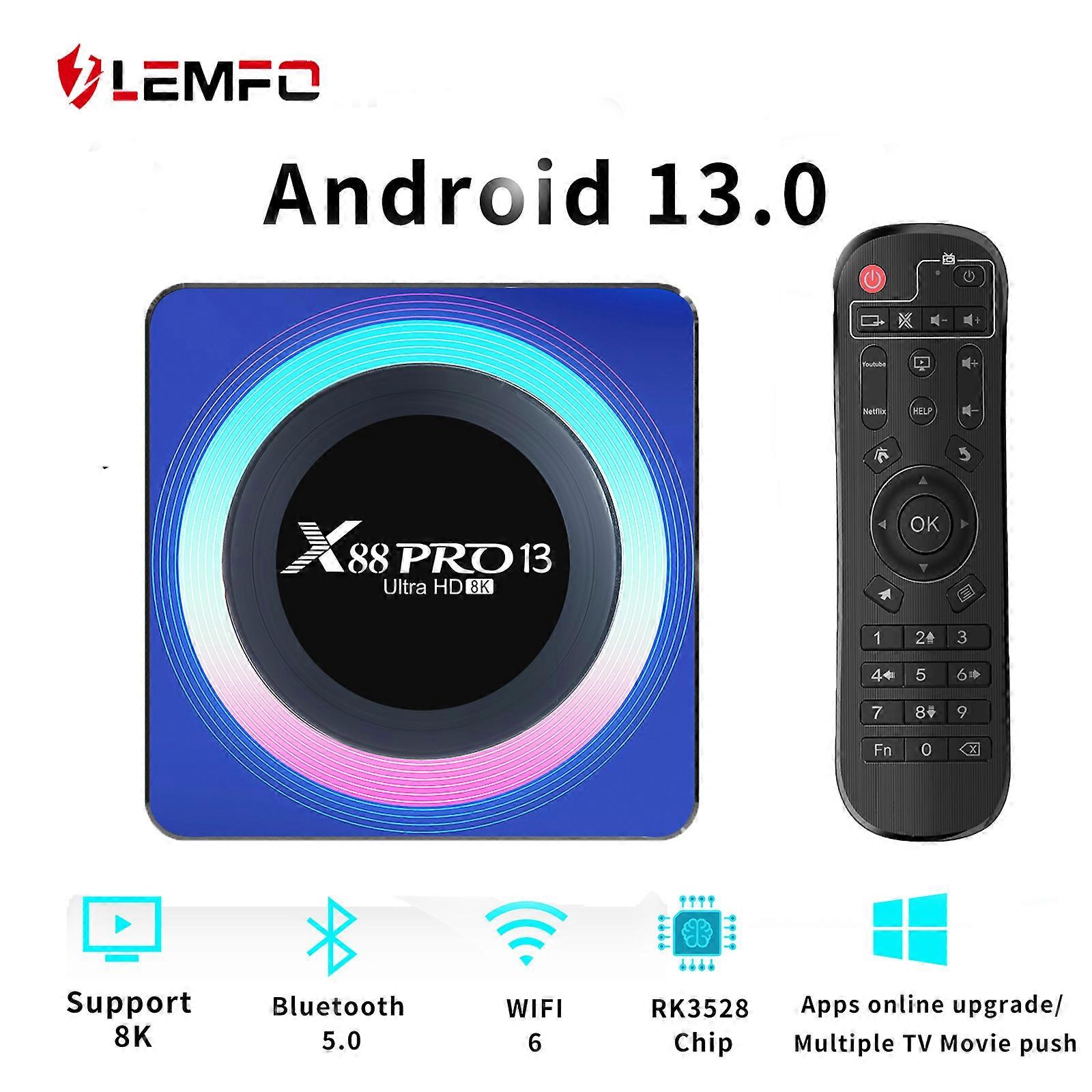 LEMFO X88 PRO 13 Smart TV Box Android 13 TV Box 8K HD WIFI6 Set Top Box ...