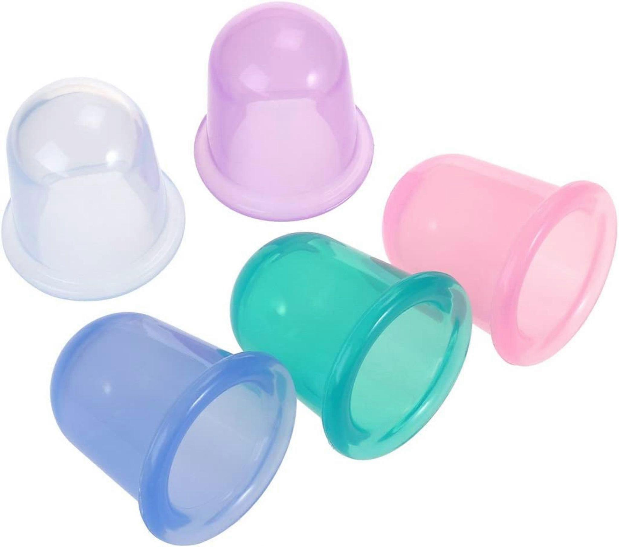 5pcs Silicone Cupping Therapy Body Vacuum Suction Massage Pain ...