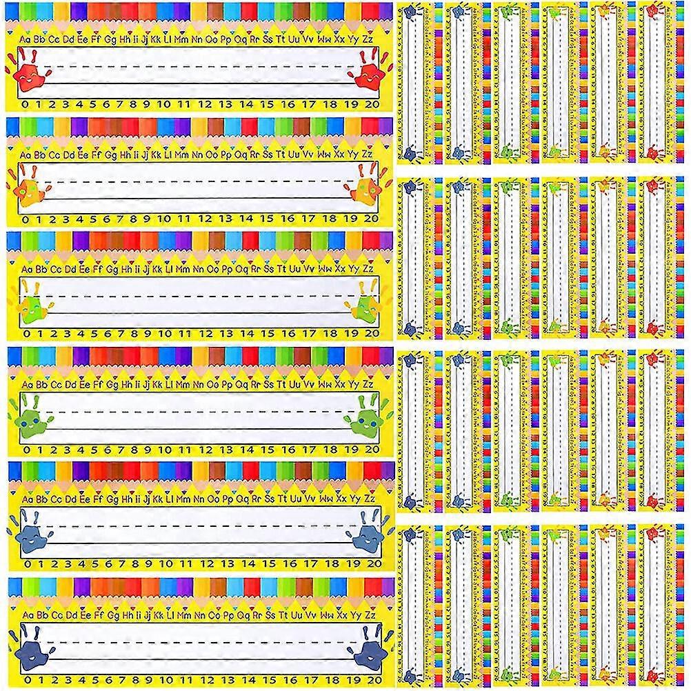 1 Set Of Desk Nameplates Desk Name Tags Classroom Desk Name Sticker ...