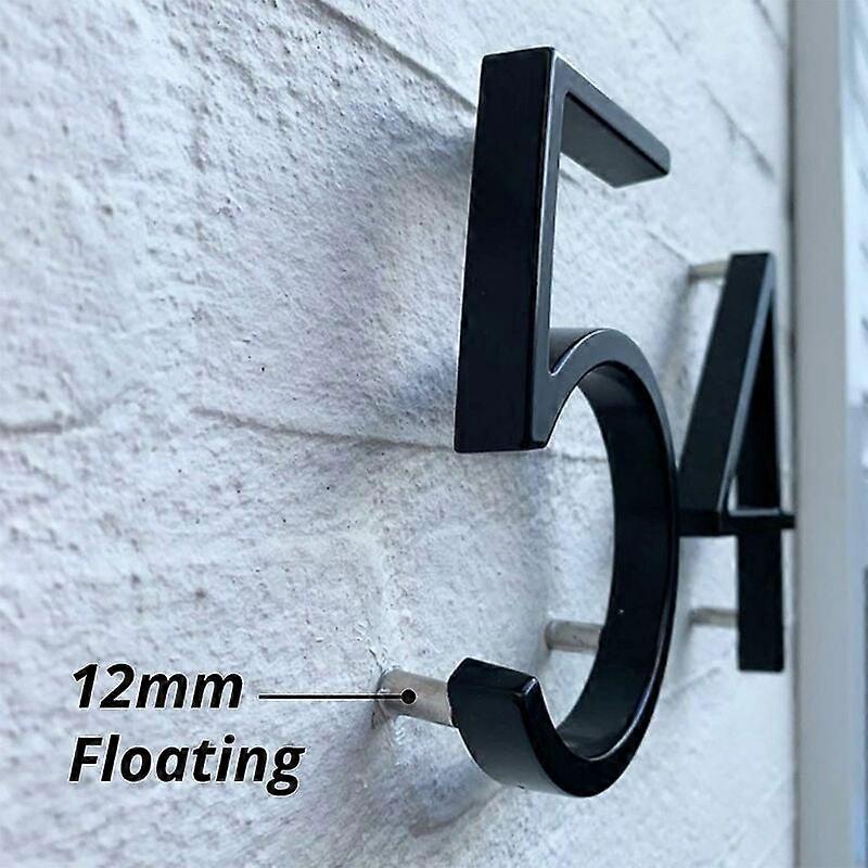 Floating House Number Plate, 5-Inch, Modern Design | Fruugo UK