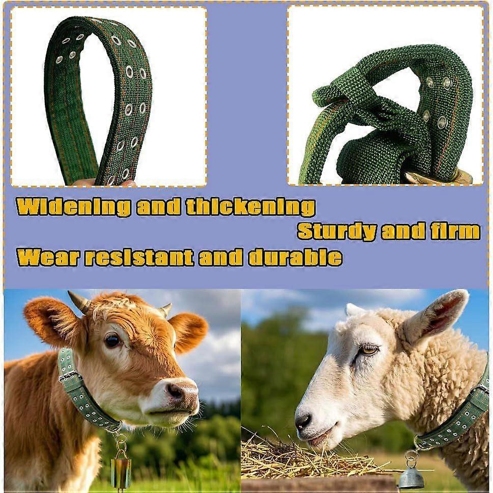 2025 Latest Model Cow Bell Collar for Cattle Sheep Goat Thick Canvas ...