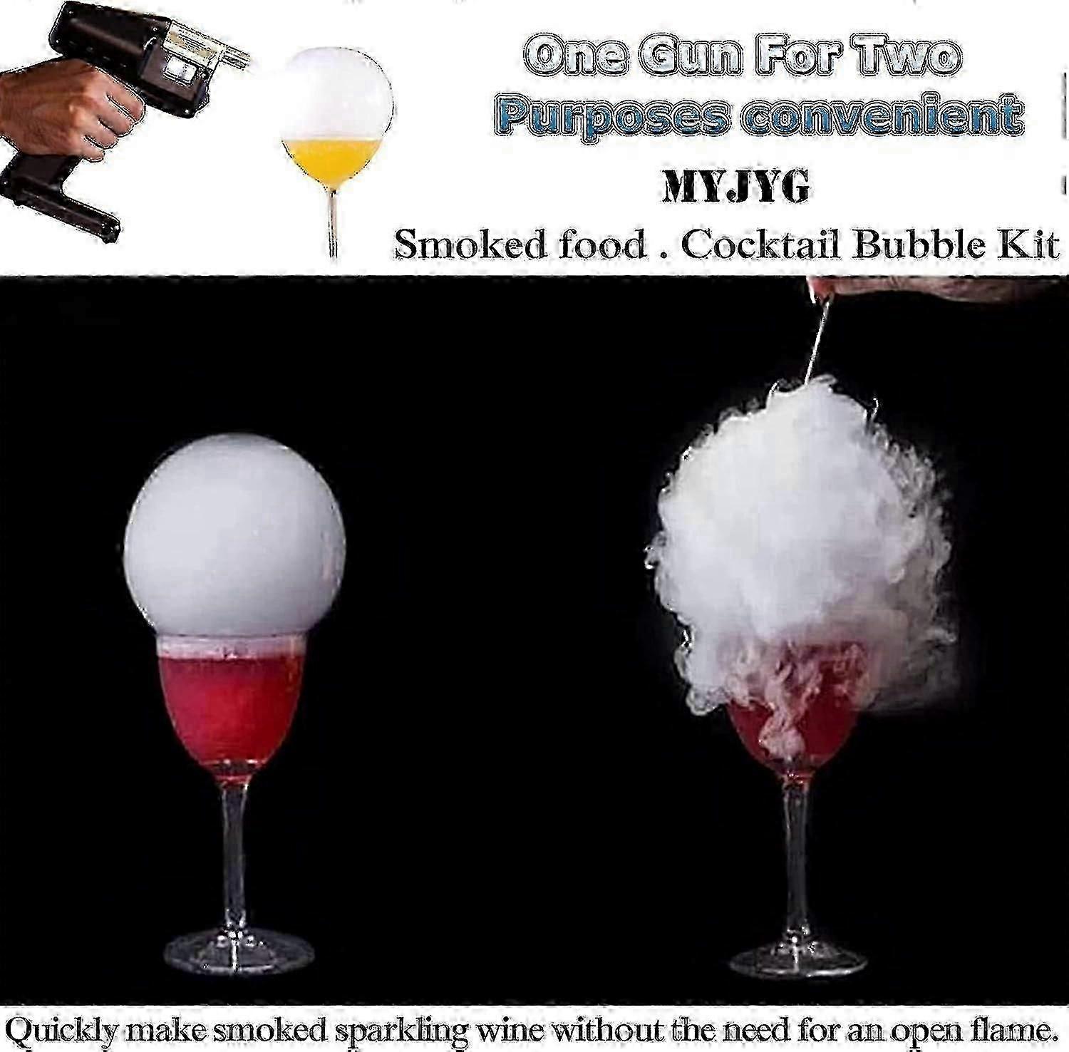 Cocktail Smoking Kit with Bubble Gun 5-Flavor Aroma Oil and Edible ...
