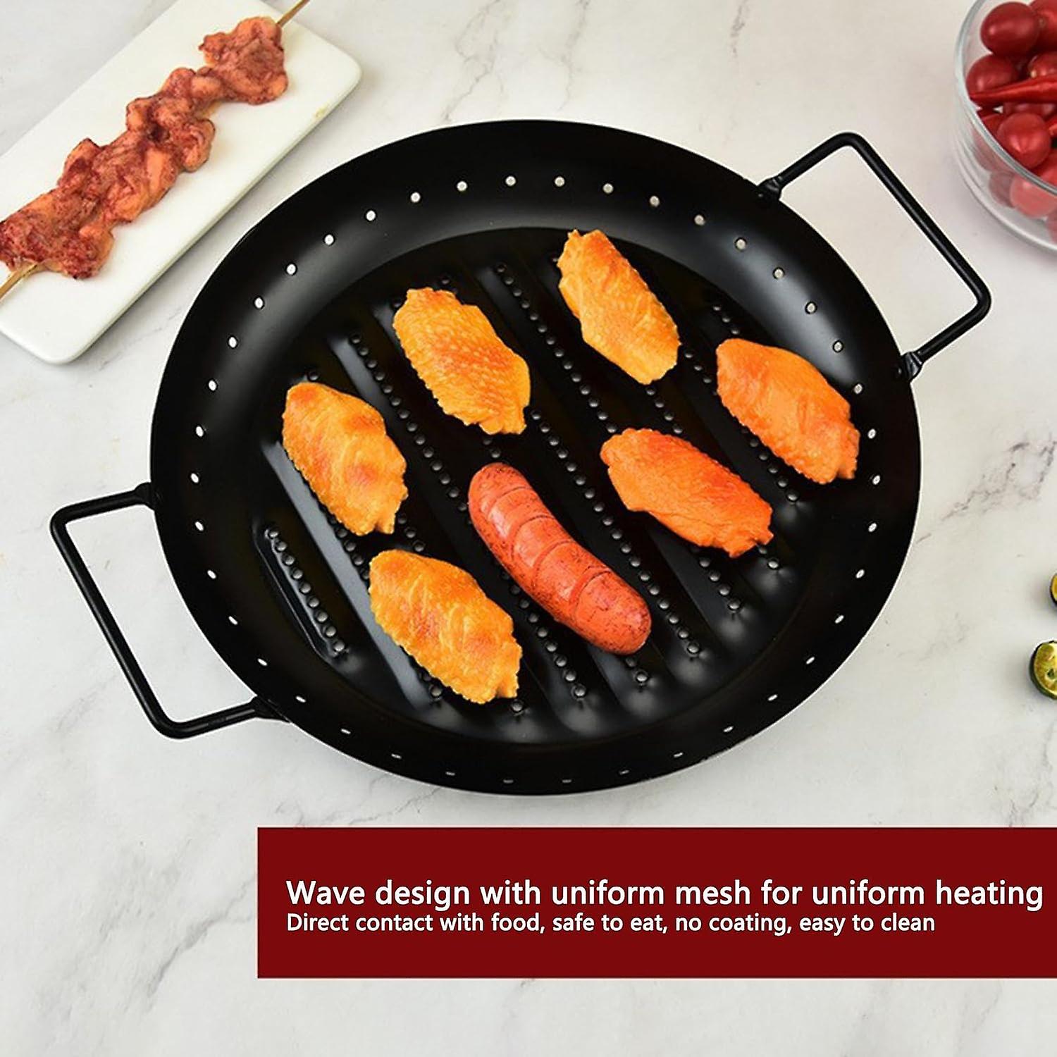 BBQ Grill Pan | Non-Stick Smokeless Barbecue Hob Plate - Durable Heat ...