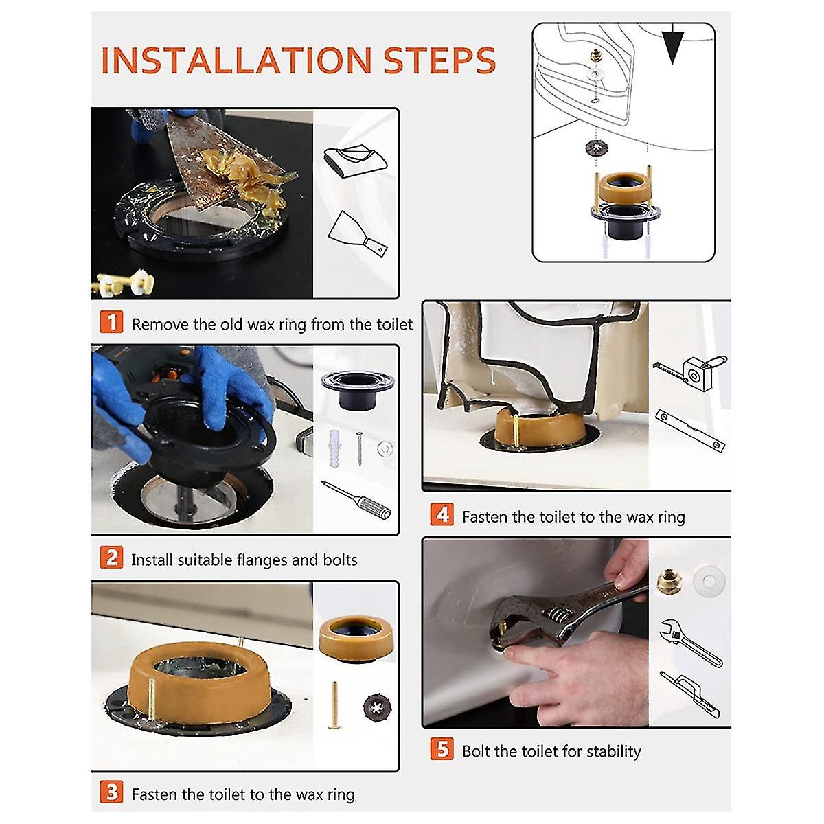 Toilet Flanges And Wax Rings For Toilets With Extended Flanges And ...