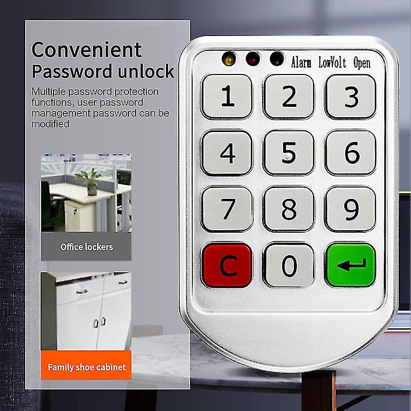 Electronic Intelligent Password Keypad Number Cabinet Door Code Lock Digital | Fruugo UK