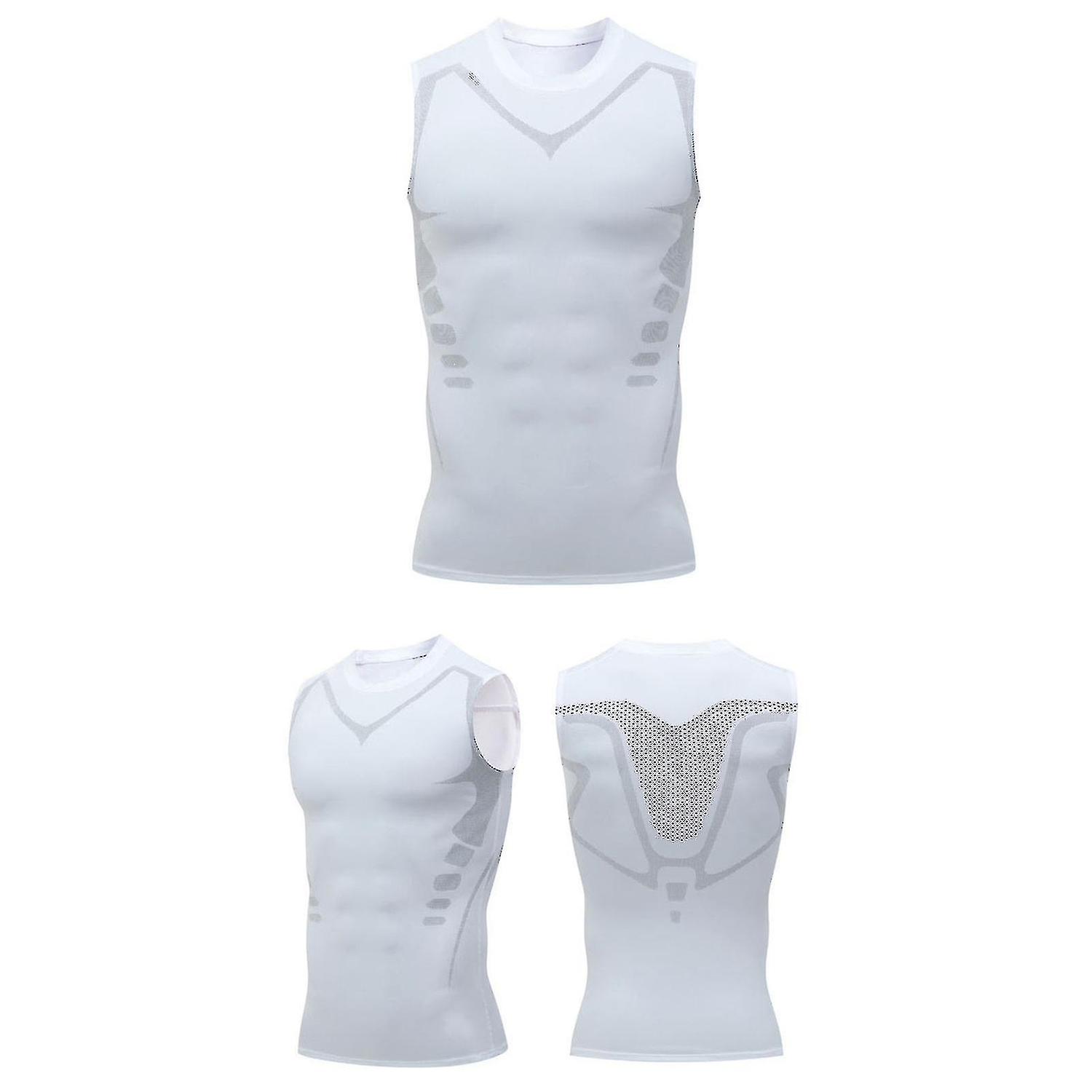 Guys Men's Chest Gynecomastia Compression Top,ionic Shaping Vest ...
