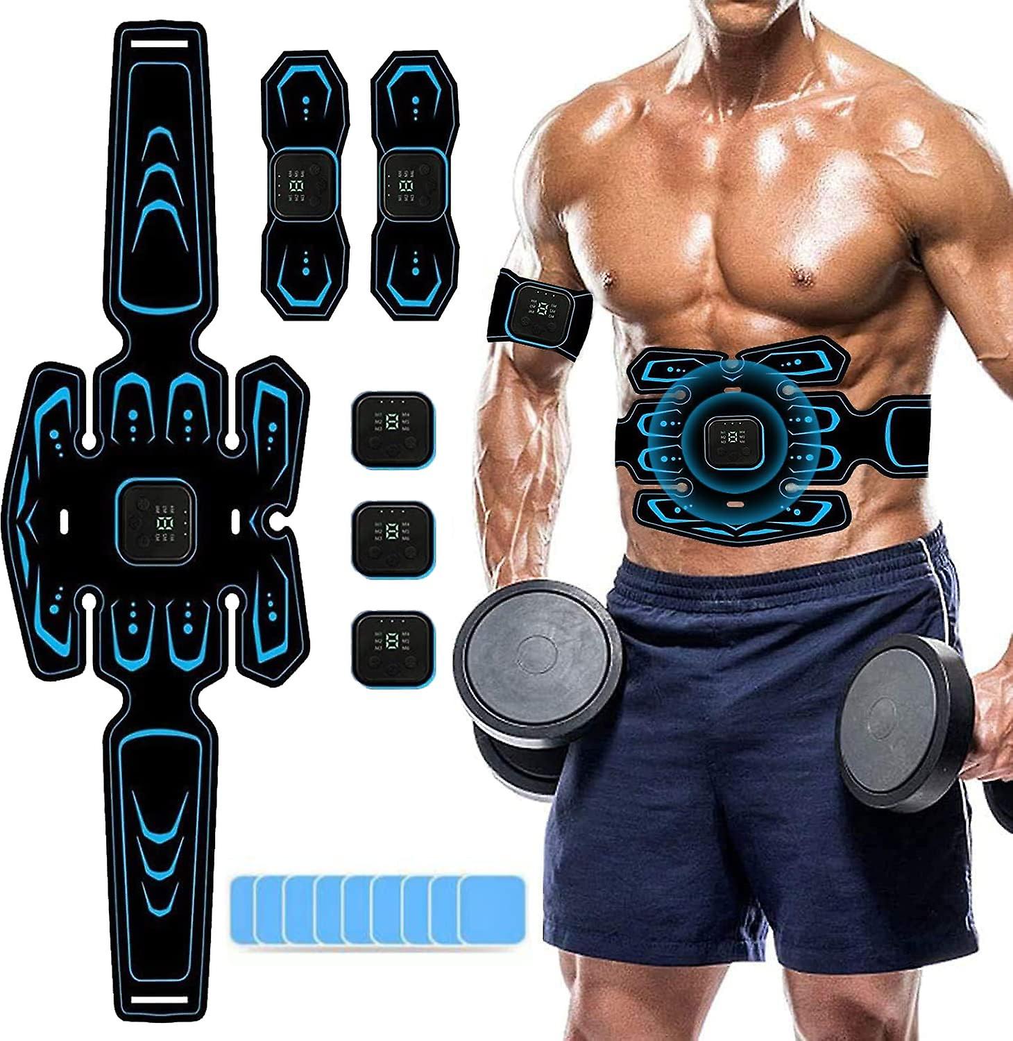 Rechargeable EMS Abdominal Muscle Arms Hips Toning Trainer Patch ABS Stimulator | Fruugo UK