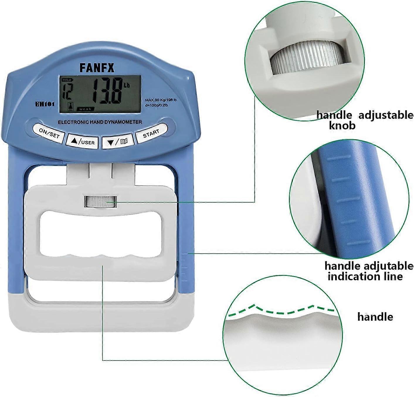 Hand Dynamometer Digital Hand Dynamometer Hand Exercise Hand Grip ...