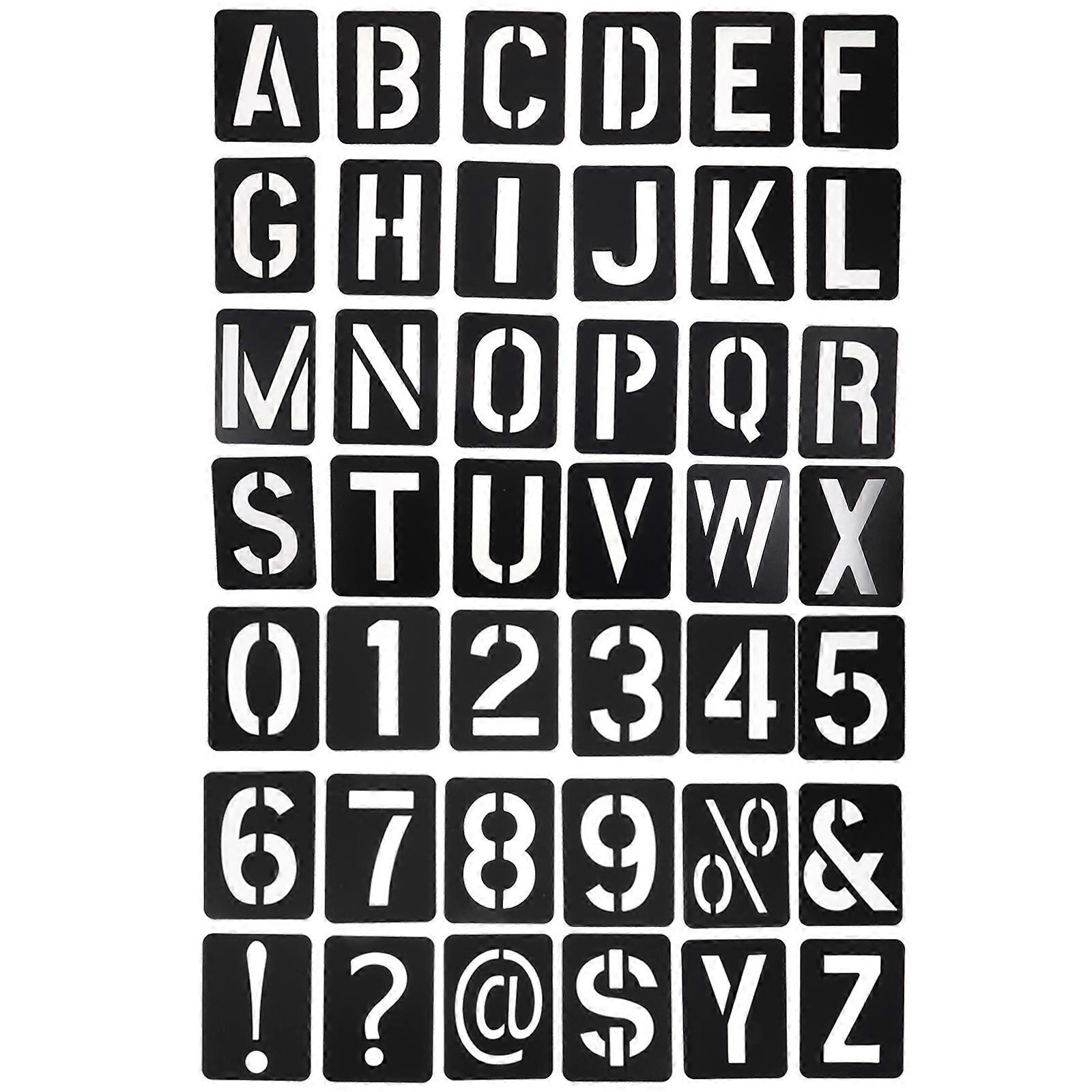 1 Set of Alphabet Stencil Number Stencils Letter Stencils Large ...