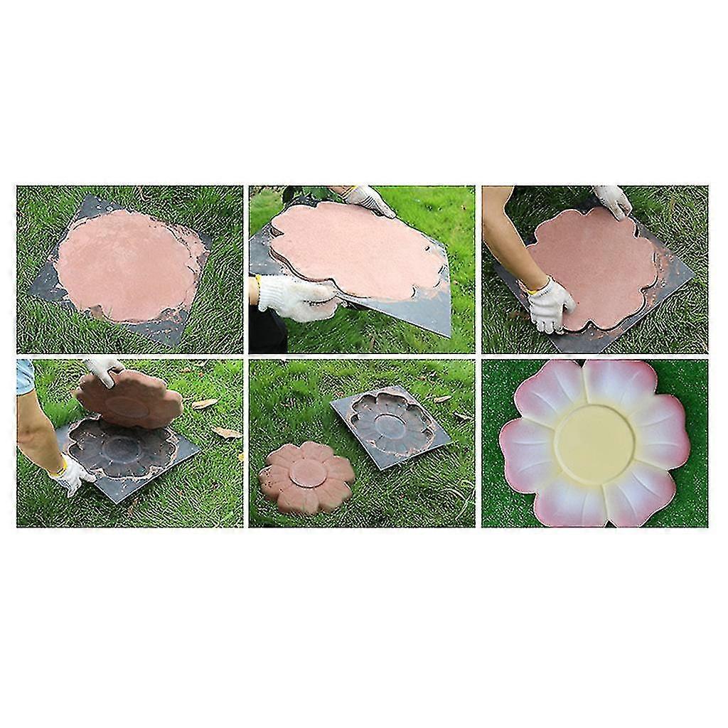 Path Maker Diy Concrete Mold Step Stone Cement Paving Landscape Floor ...