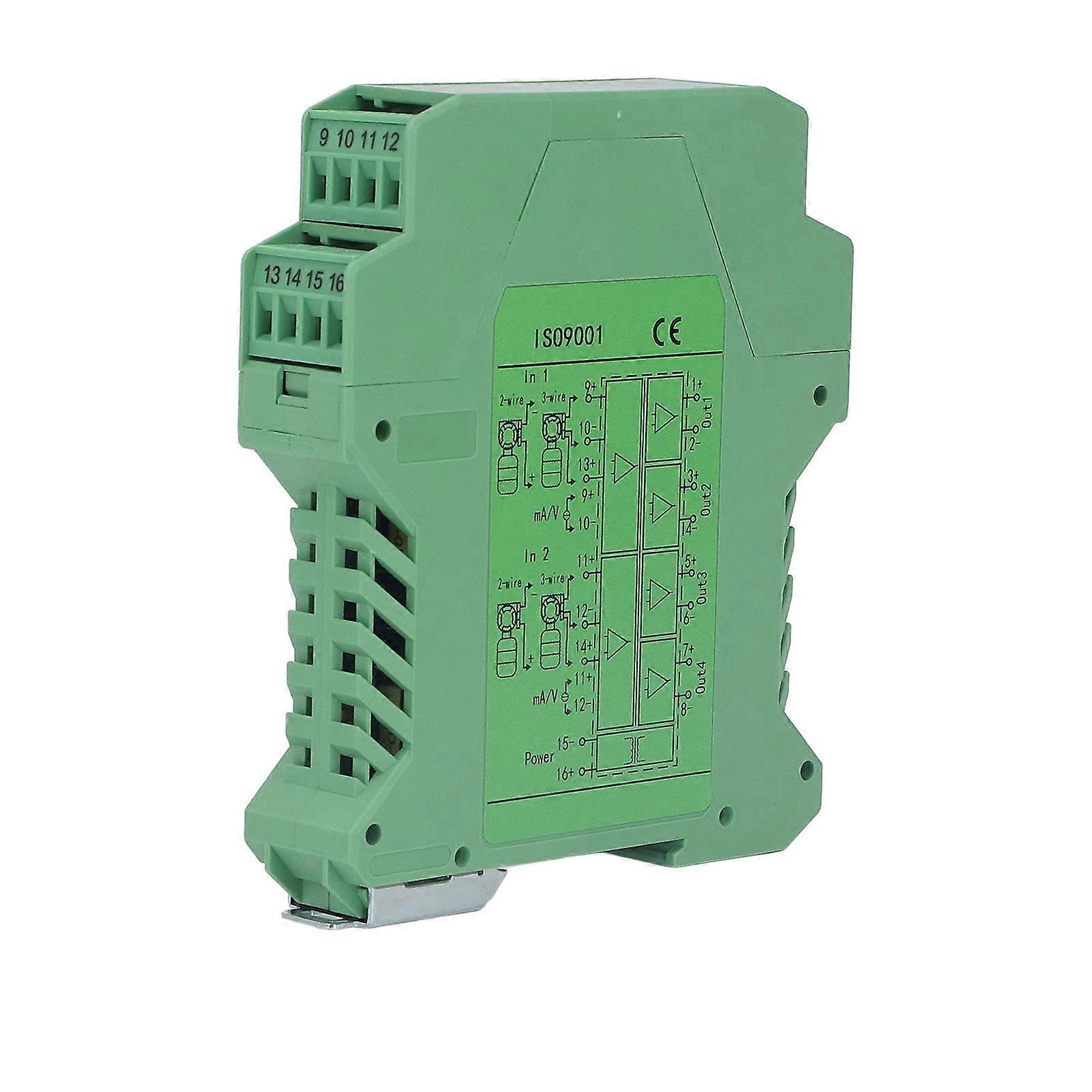 24V DC Signal Isolator 2 in 4 Out Direct Current Signal Conditioner Transmitter PLC Detection 4 ...