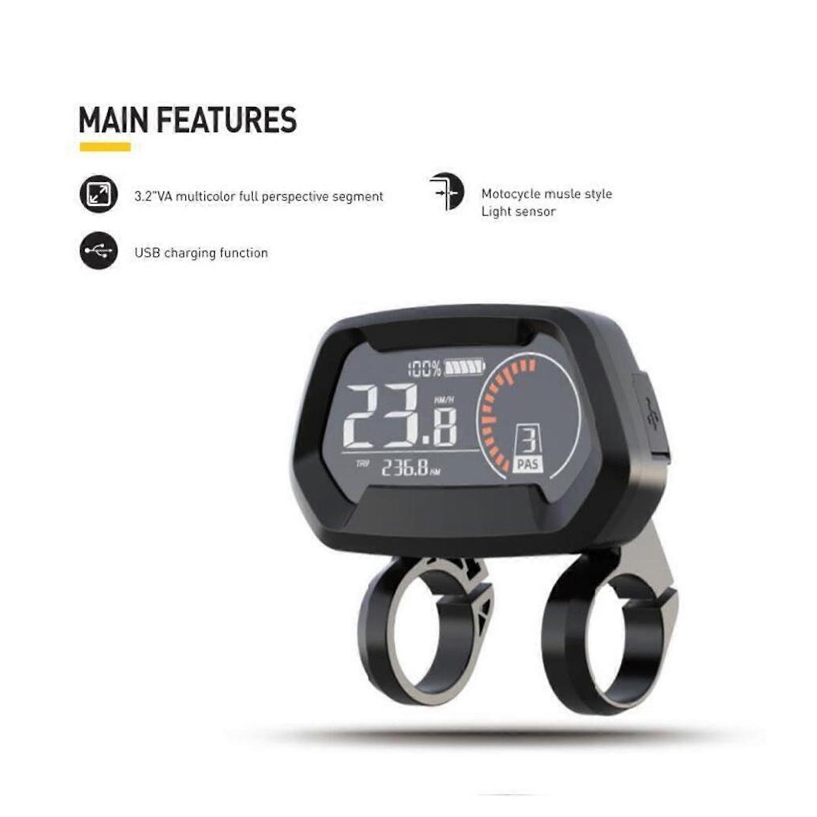 E-Bike DZ43 LCD Display 24V/36V/48V for BAFANG BBS01 BBS02 HD Mid-Motor | Fruugo UK