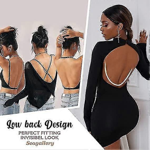 Low Back Bras Wirefree Deep V Plunge Multiway Convertible Spaghetti ...