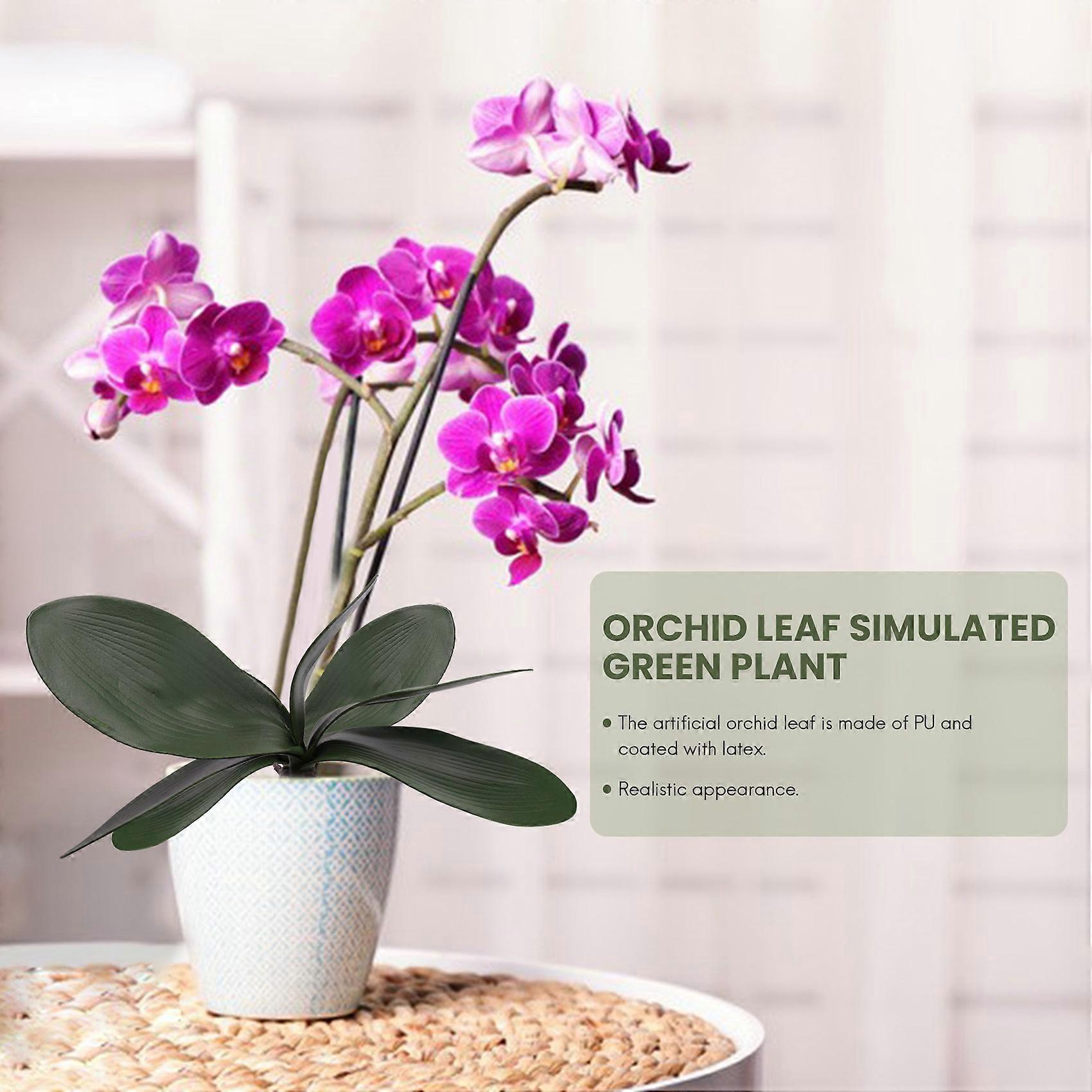 Phalaenopsis Orchids Leaves Artificial Real Looking Latex Contact ...