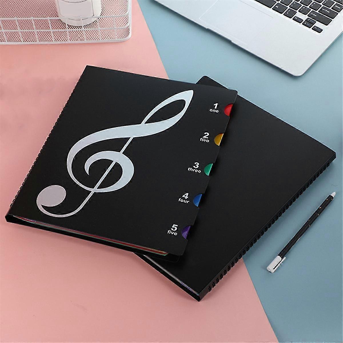 Sheet Music Folder, 60 Pages, Sheet Music/holder,fits Letter Size A4 ...