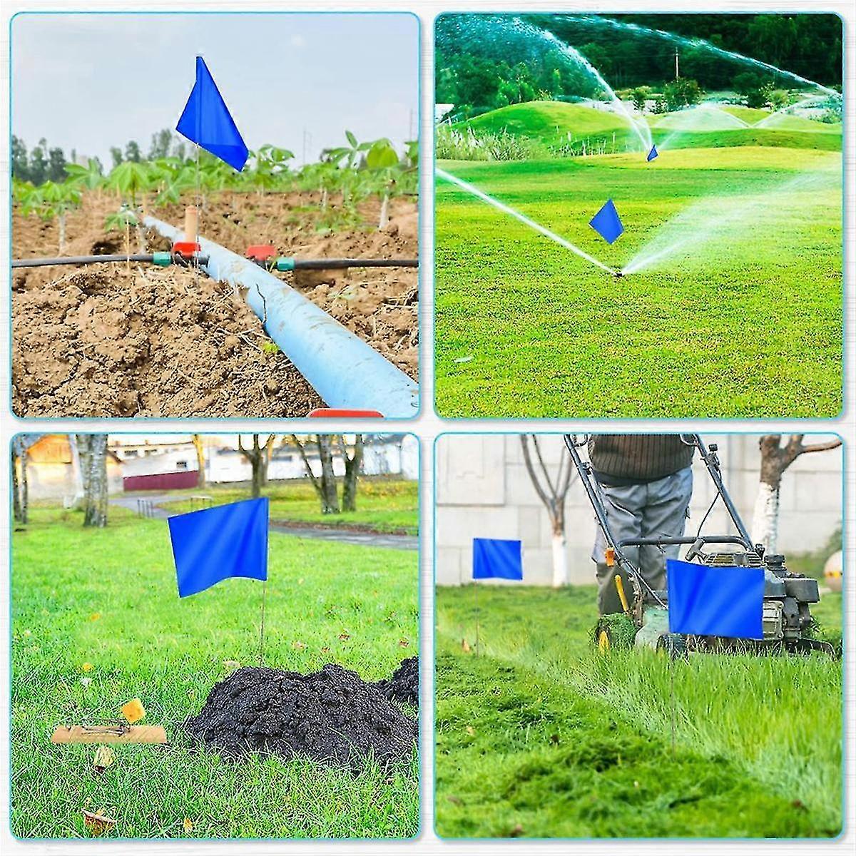 Marking Flags Marker Flags for Lawn 30 Pack, PVC Small Flags,Marking ...