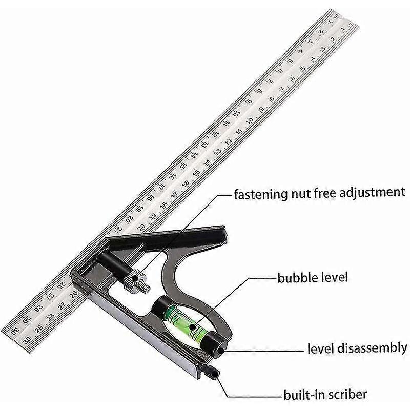 Square Scriber Rulers Measuring Tools, 300mm Combination Square ...