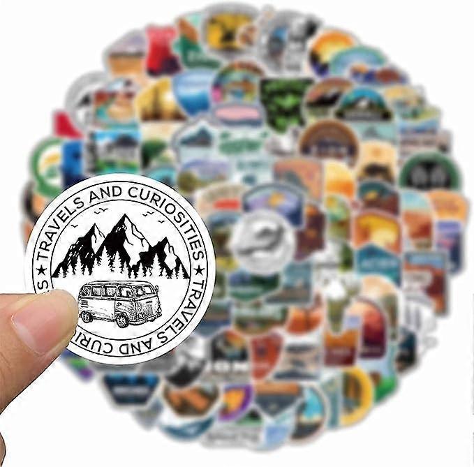 National Park Sticker Pack Set 100 pcs, Outdoor Nature Adventure Hiking ...