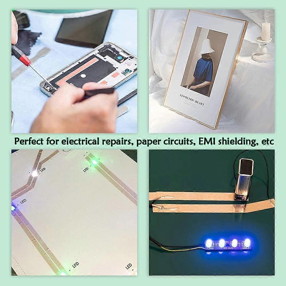 Copper Foil Tape, 2 Copper Foils with Double Copper Tape Conductive ...